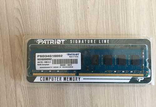 Оперативная память Patriot DDR3 4 GB