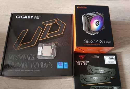 I5-12400F+Gigabyte B760M DS3H+16gb DDR4 3600, New