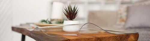 Прозрачная скатерть на кухню (гибкое стекло) 1,5мм