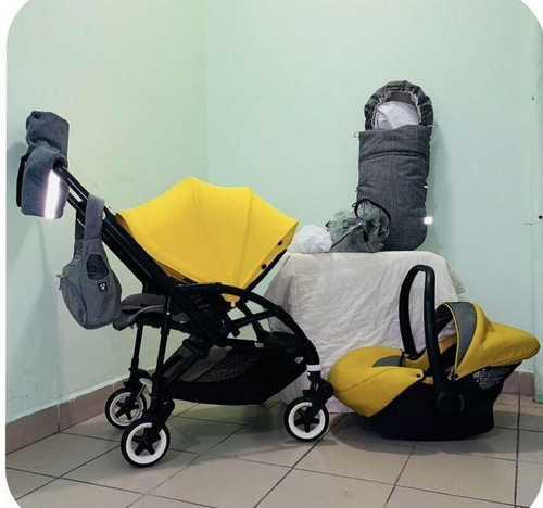 Коляска 3 в 1 Bugaboo Bee3+Stokke lemon yellow