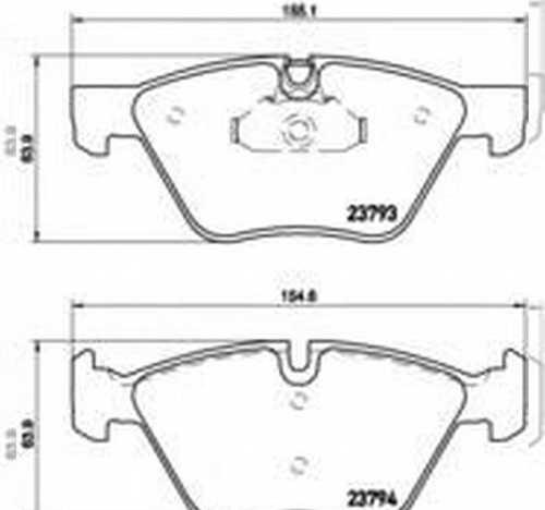 Колодки тормозные BMW E90/E60 1.8-3.0 03- пер