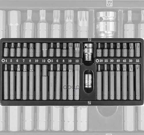 Набор вставок-бит 10 мм DR с переходниками, 40