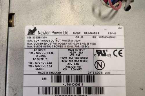 Серверный бп newton power nps-360bb a