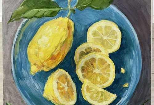 Картина маслом "Лимоны"