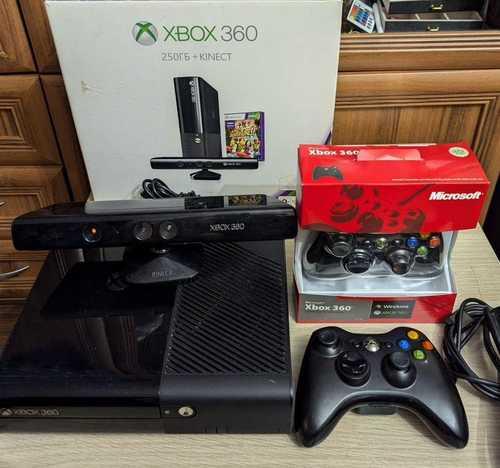 Xbox 360e kinect  110игр Прошит freeboot