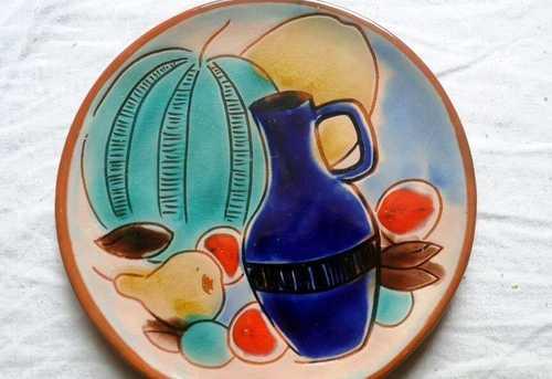 Декоративная керамическая тарелка натюрморт Э.Т.П