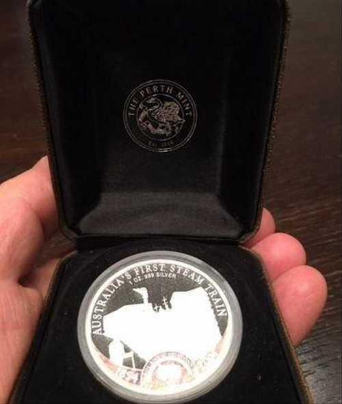 Монета юбилейная серебро острова Кука 1 доллар
