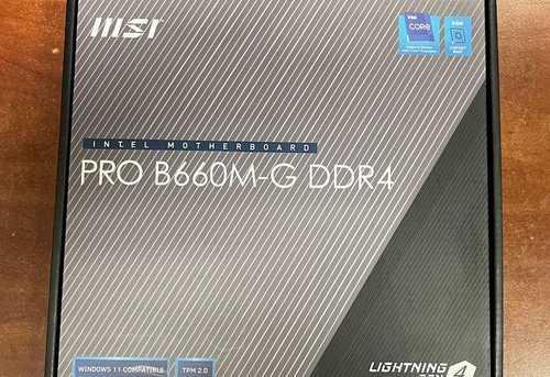 Материнская плата MSI PRO B660M-G DDR4 s1700