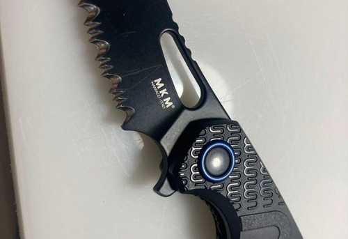 Складной нож MKM Isonzo Hawkbill Serrated Black