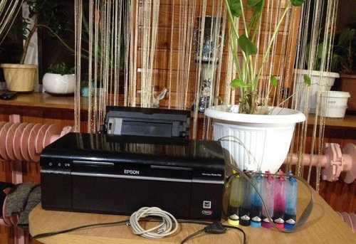 Цветной принтер epson P50 с снпч