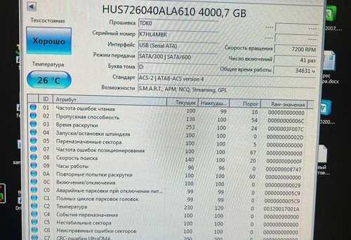 Жесткий диск hgst HUS726040ALA610 4Tb