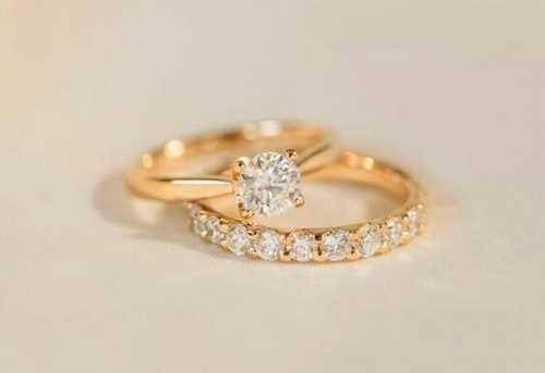 Помолвочное кольцо с бриллиантами 0,3 на заказ