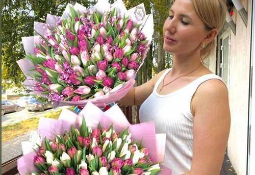 Букет цветов тюльпанов