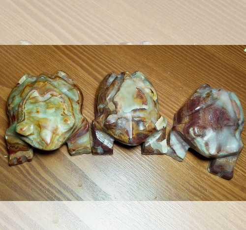 Жабка и черепашка из натурального оникса. Фигурка