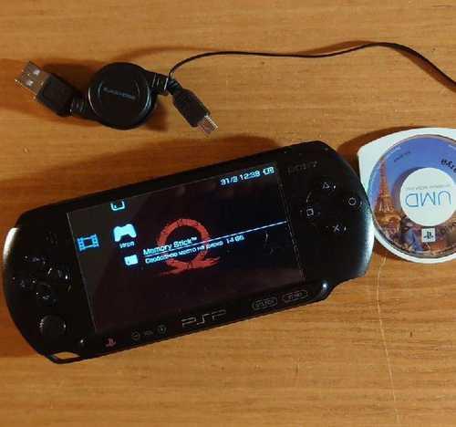 Sony psp e1008 32gb много игр