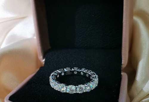 Кольцо Дорожка с бриллиантами Муассаниты 4,6 Ct