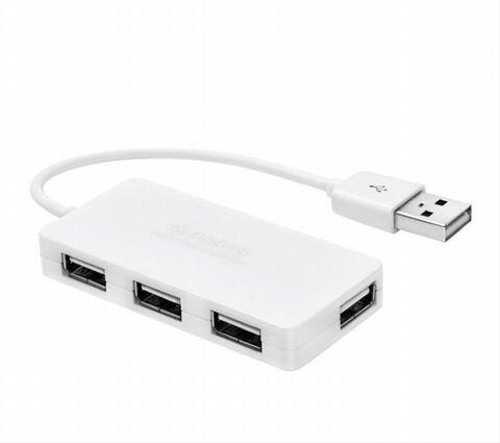 Картридер USB-hub H407 4USB white
