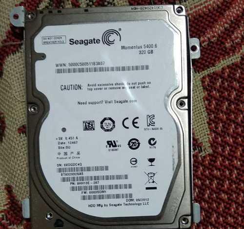 Жёсткий диск Seagate Momentus 5400.6 320 GB