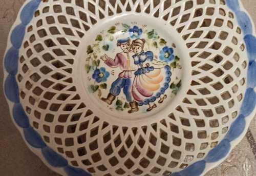 Тарелка декоративная керамика