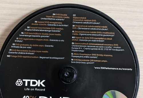 Диски 8x DVD+R DL TDK 8.5gb 10шт