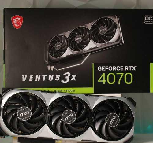 Новая видеокарта RTX 4070 12GB MSI ventus 3X