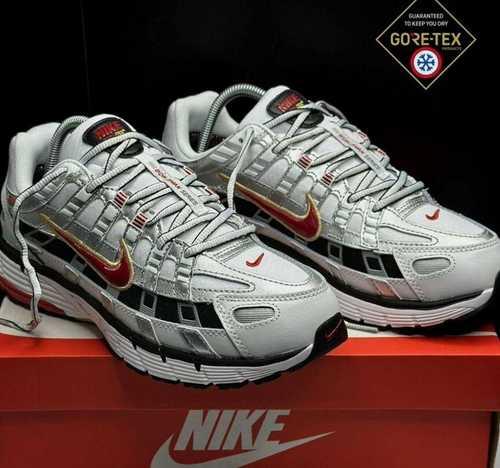 Кроссовки зимние Nike P-6000 white and red