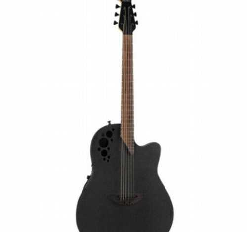 Ovation 1868TX-5-G Elite TX Super Shallow Black Textured электроакустическая гитара, цвет черный тек