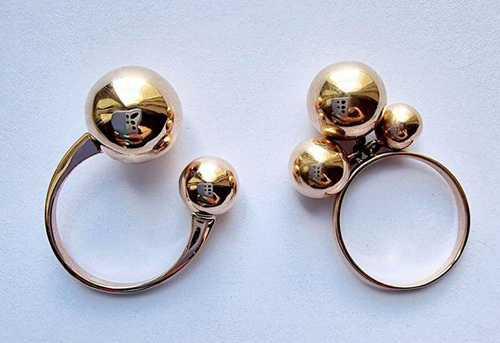 Золотые кольца с шариками