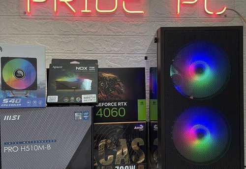 Новый игровой пк i5 10400f/rtx 4060/16gb rgb