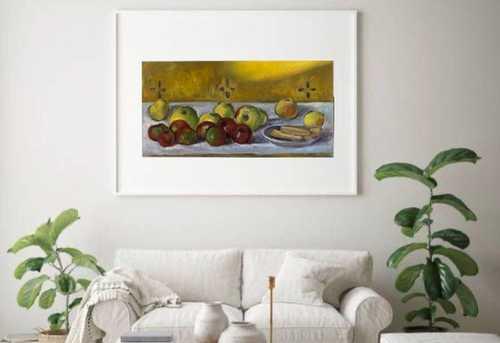 Картина Копия «Натюрморт с яблоками и печеньем»