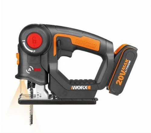 Лобзик аккум. worx Axis WX550 (20В, 2Ач x1, кейс)