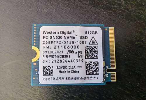 512 гб Внутренний SSD-диск WD SN530 M.2 2230