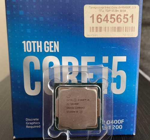 Процессор intel core i5 10400f