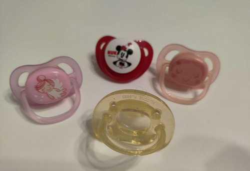 Пустышки Avent, nuk, chicco