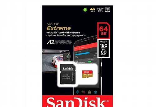 Карта памяти MicroSD SanDisk Extreme 64GB 160 mbs