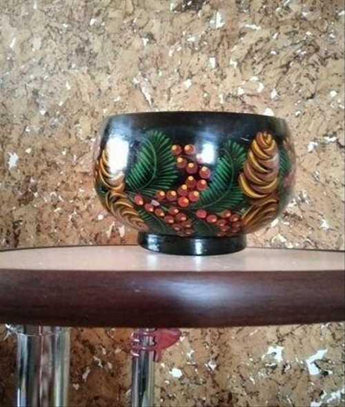 Чаша деревянная декоративная
