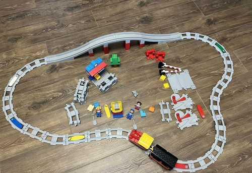 Lego duplo поезд мост, рельсы