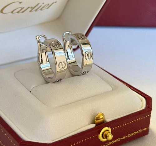 Серьги золотые Cartier