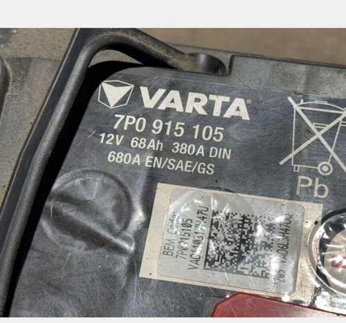 Аккумулятор varta AGM 7P0915105