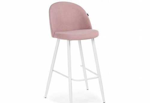 Барный стул Сондре пыльно-розовый / белые ножки