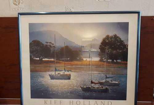 60х50, Kiff Holland, Постер в раме. Яхты. Озеро