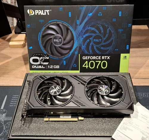 Видеокарта palit GeForce RTX 4070 dual OC 12G