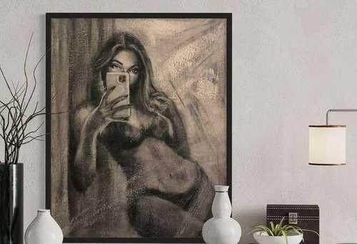 Картина маслом Девушка Портрет ручной работы