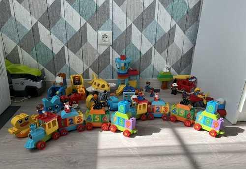Lego duplo поезд, эвакуатор, аэропорт, животные