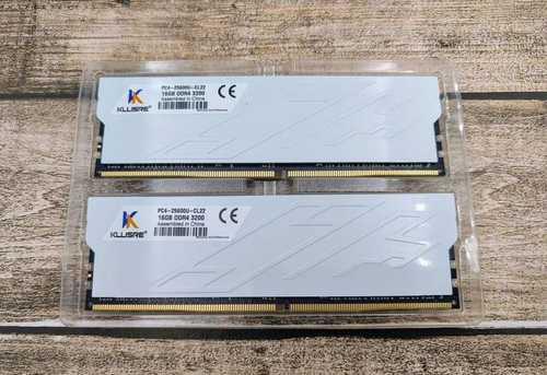 Белая озу для пк DDR4 32 GB (2x16) 3200Mhz Kllisre