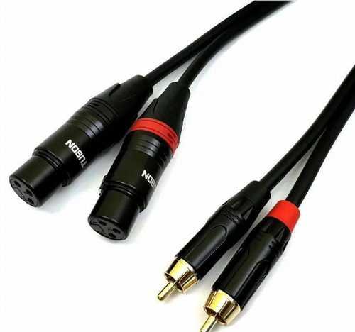 Кабель Tubon 2 x XLR(F) -2 x RCA(M) 2XF2R001 1м