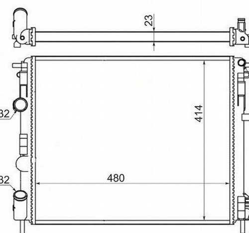 Радиатор двигателя Renault Kangoo KC K7J 1997-2003