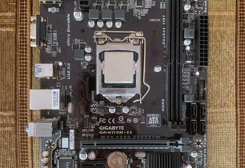 Lga 1151 материнка Gigabyte + i5 6400