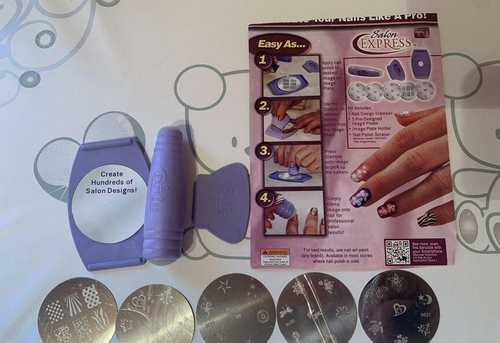Стемпинг новый и декор для дизайна ногтей