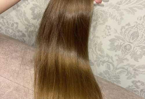 Волосы с наращиванием русые 38 см